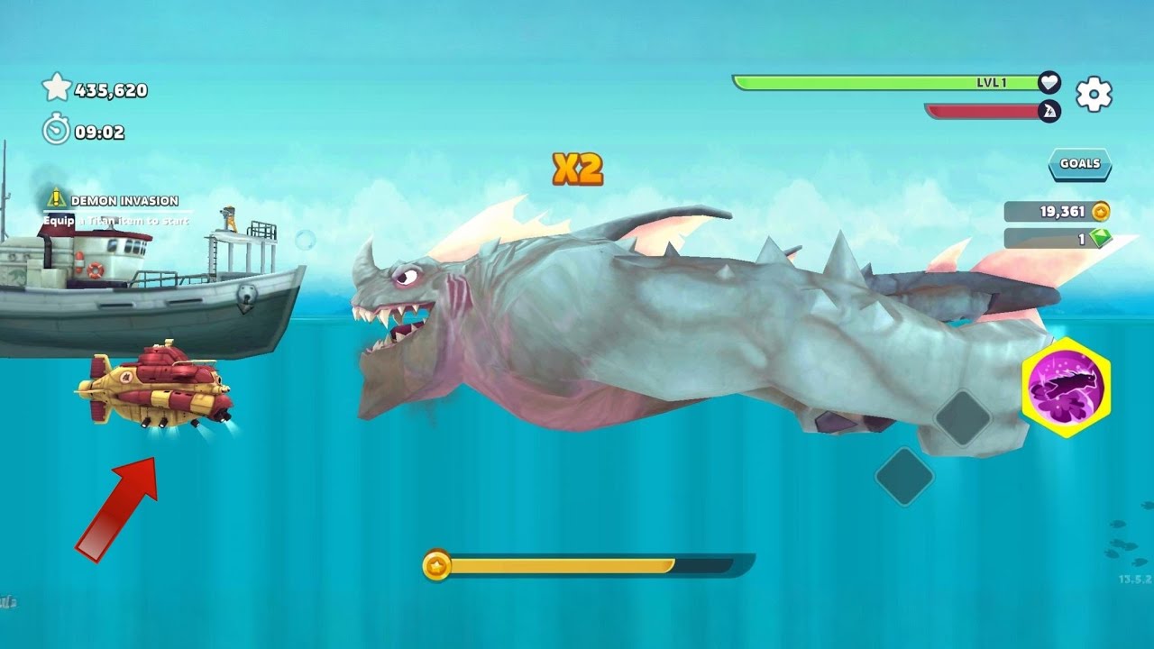 Hungry Shark Evolution - Giant Monster Enemy BEHEMOTH New Update - All ...