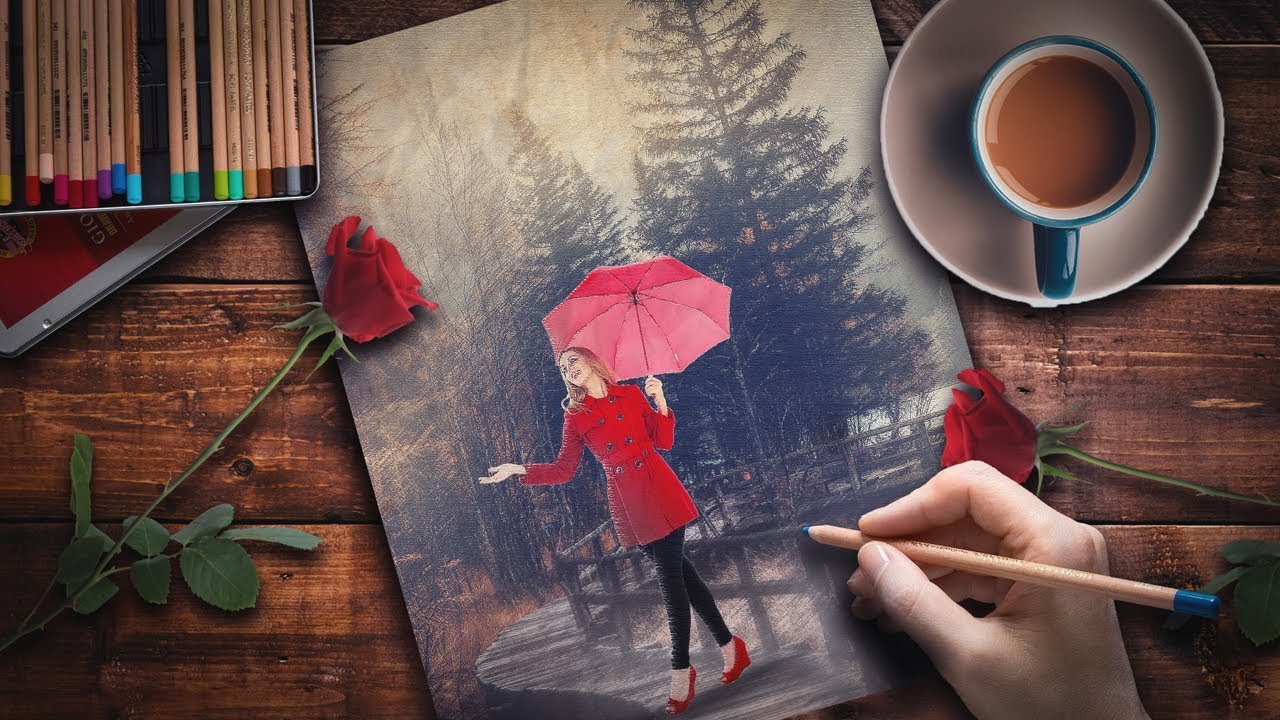 Paper Artwork pencil look Manipulation Photoshop - YouTube