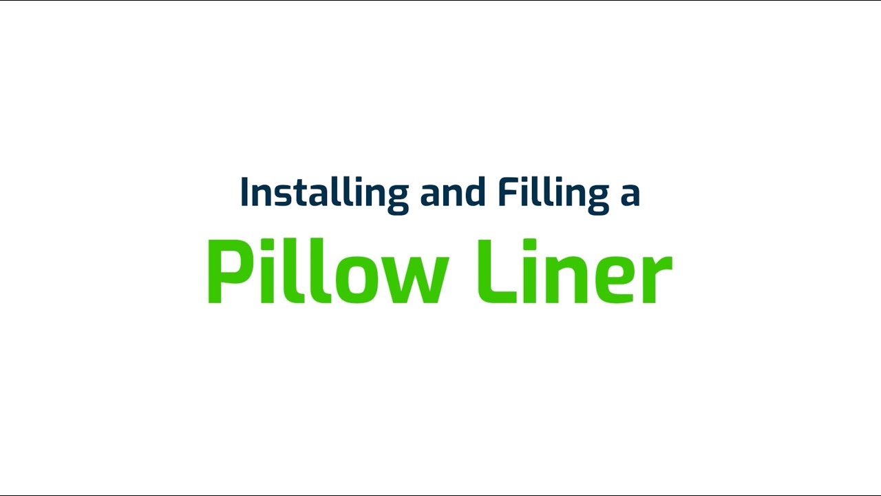 Installing and Filling a Pillow Liner - YouTube