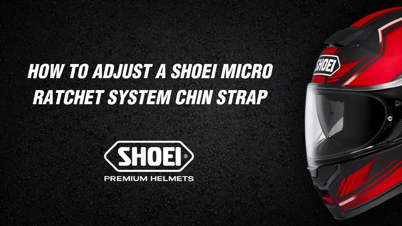 How to Adjust a Shoei Micro Rachet System Chin Strap - YouTube