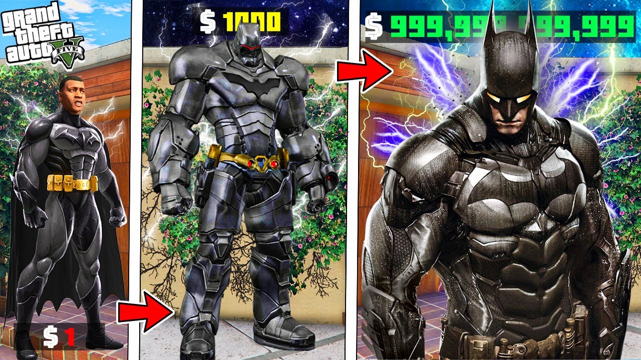 $1 BATMAN to $1,000,000,000 in GTA 5 - YouTube