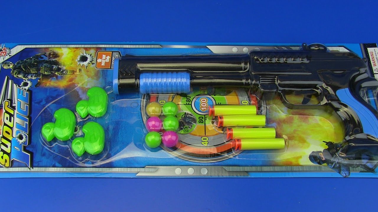 Guns Toys For Kids !!! Video for kids - BOX OF TOYS with Colored Toy ...
