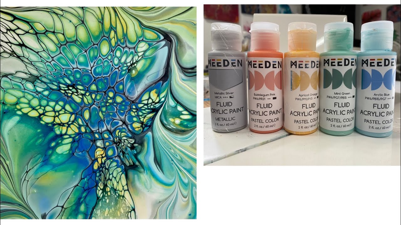(1510) Bloom Technique and Paint Demo, Meeden Fluid Paints, Acrylic ...