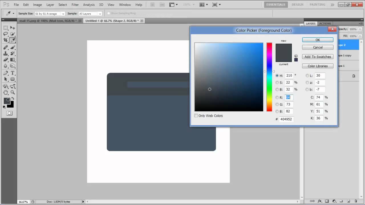 How to create a menu button in Photoshop - YouTube