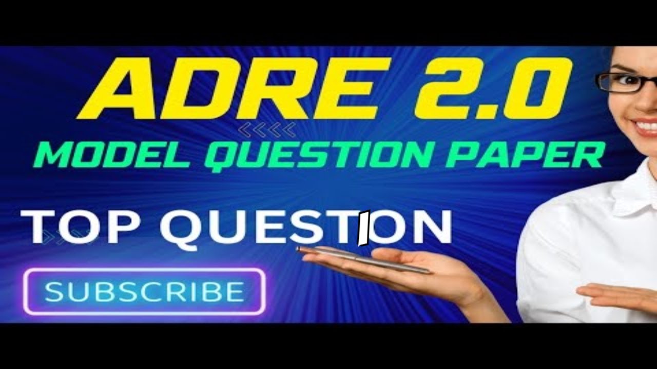 ADRE 2.0 Model Question Paper | 2024 ADRE 2.0 Model Question Paper 😱 ...