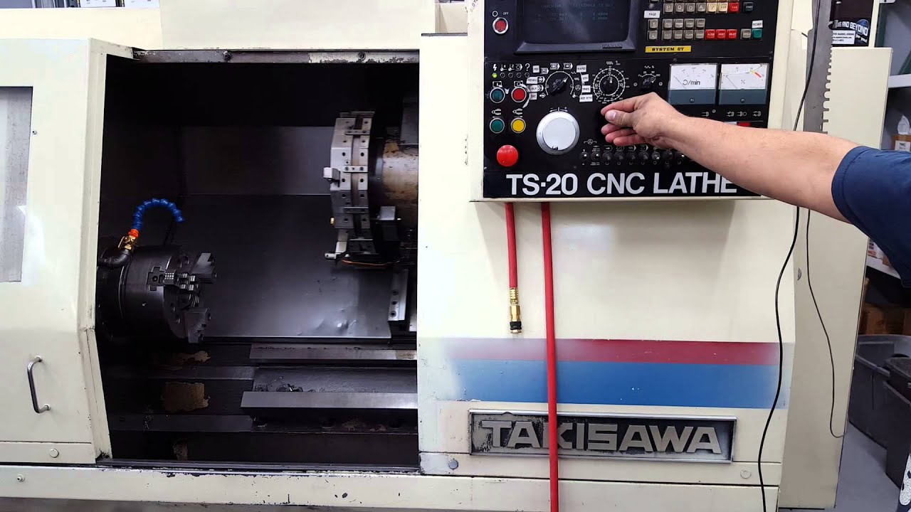 Takisawa TS20 CNC lathe for Sale - YouTube