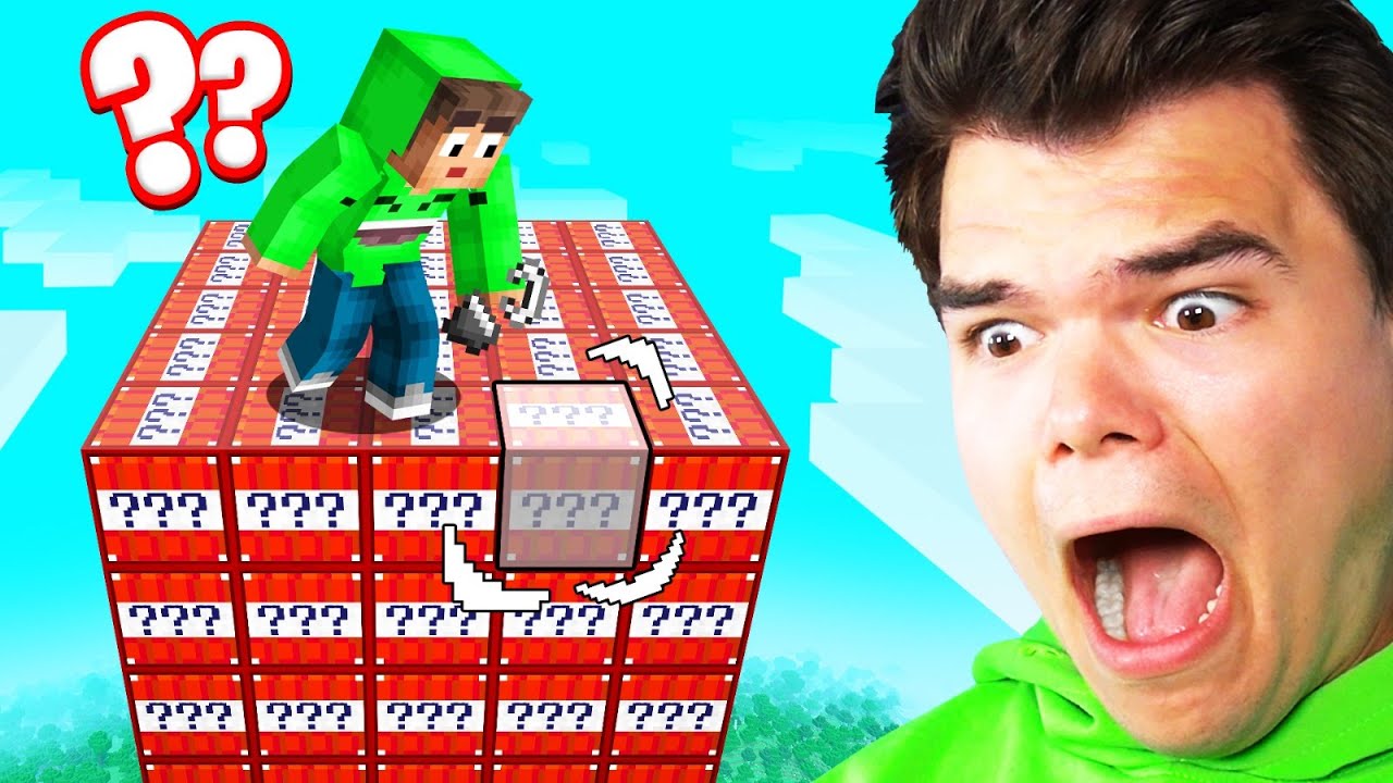 TNT Lucky Block Race in the SKY! (Minecraft) - YouTube