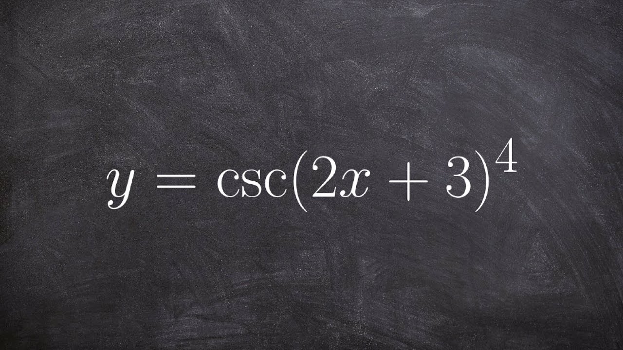 How to take the derivative using the chain rule twice - YouTube