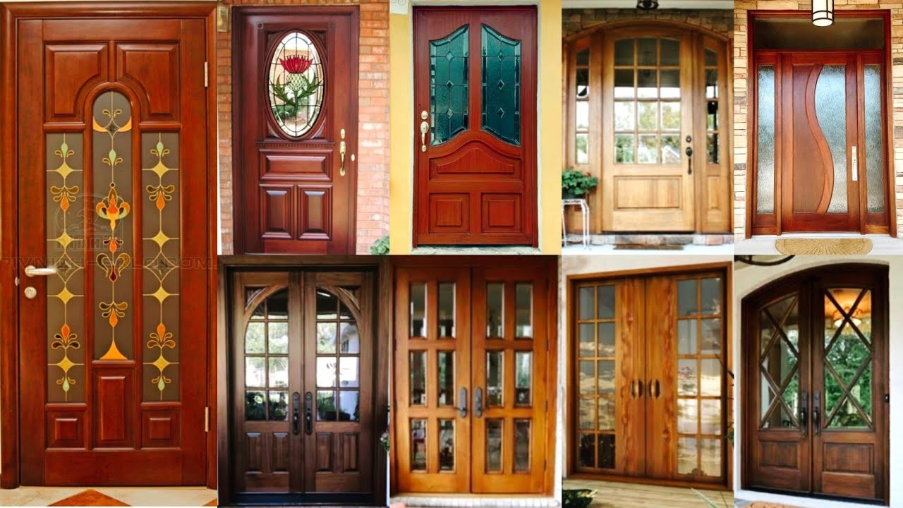 Top-25 Latest Wooden Door Design With Glass || Glass Door Design With ...