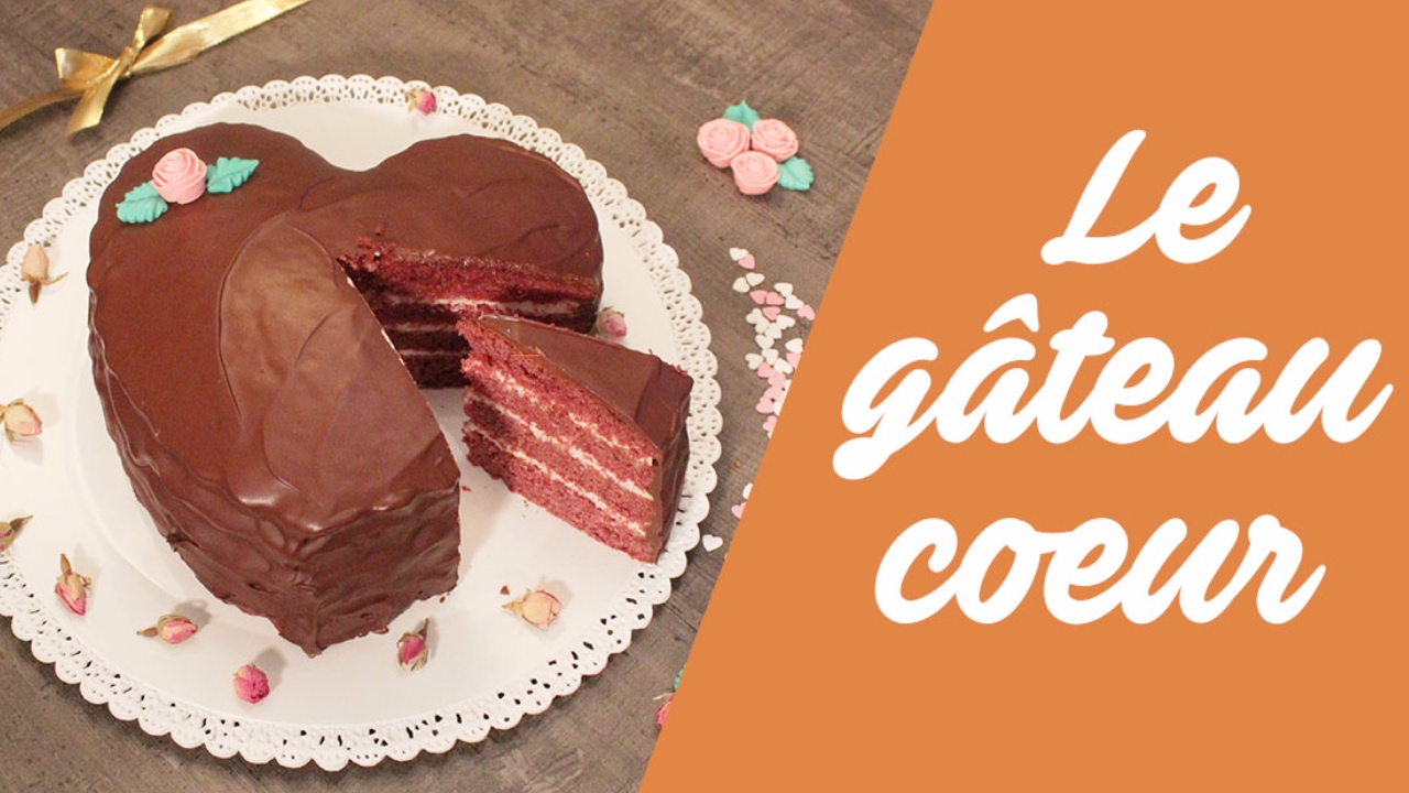 La recette du gâteau coeur pour la Saint Valentin ! - YouTube