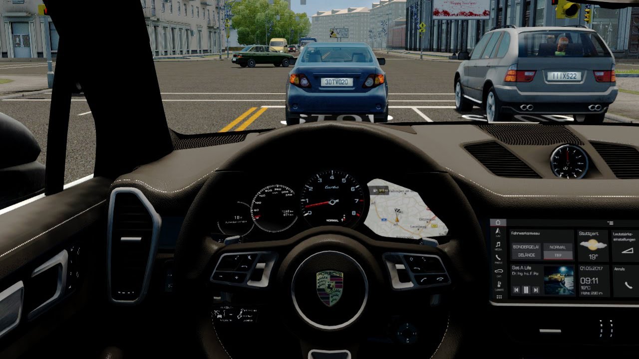 2019 Porsche Cayenne Turbo - City Car Driving | Logitech G29 Steering ...