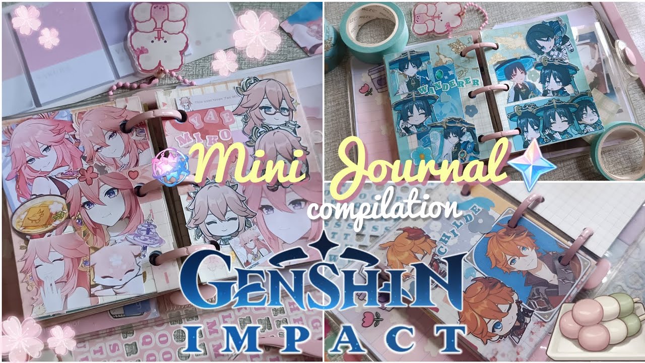 🍡 Genshin Impact Mini Journal Compilation 🌸(Yae Miko, Raiden Shogun,Hu ...
