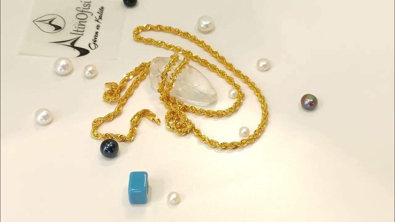 ALTINOFİSİ 55cm 3mm Halat Zincir 14 Ayar Altın HD VİDEOLU BİZİ TAKİP EDİN 37 - YouTube