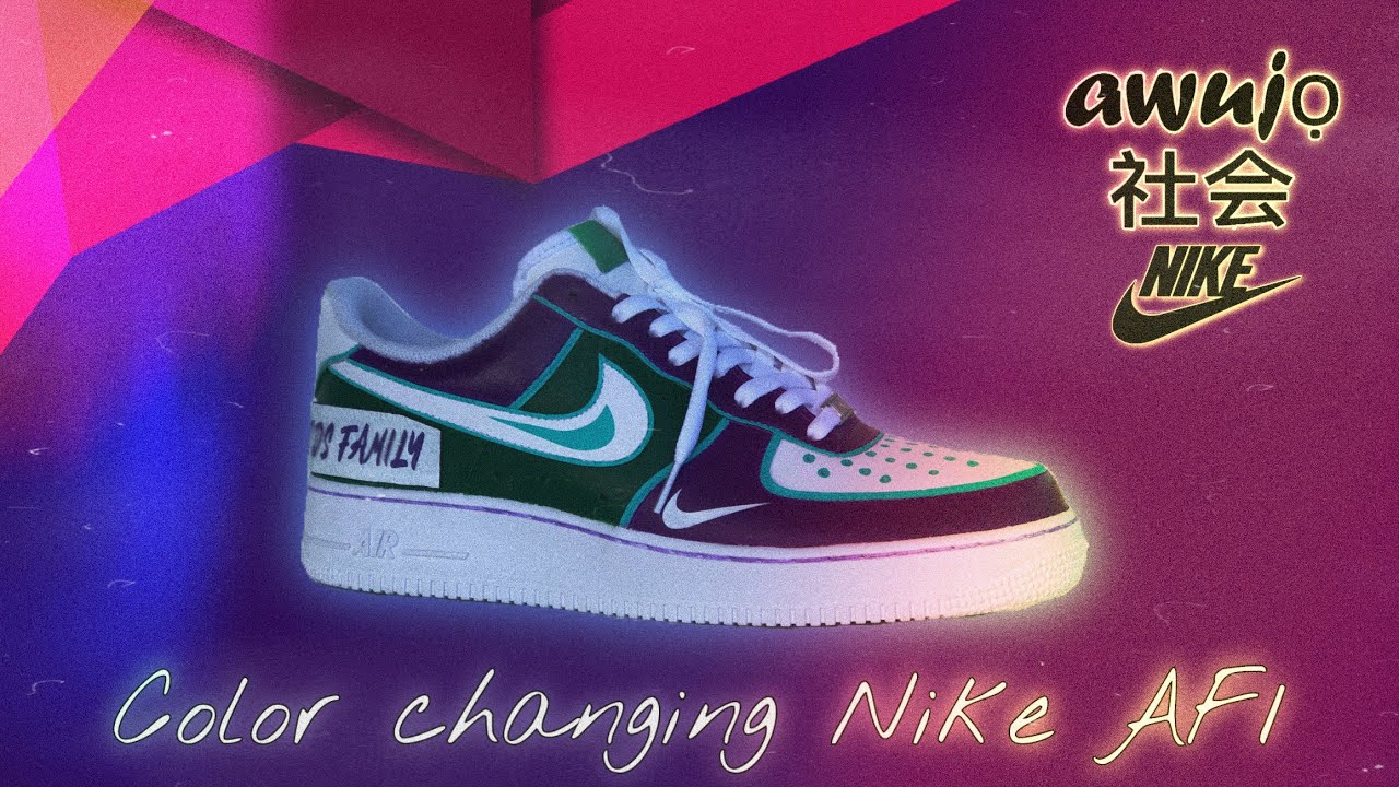 COLOR CHANGING NIKE AIR FORCE 1 - YouTube