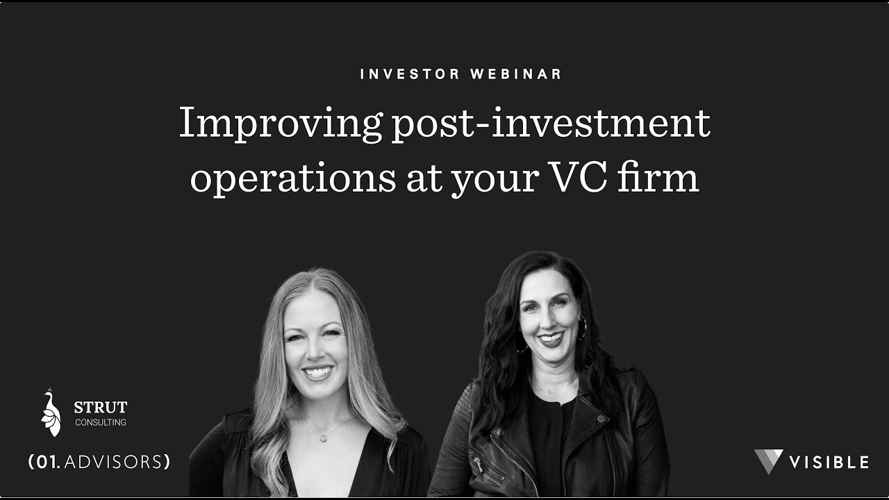 Improving post-investment operations at your VC firm - YouTube