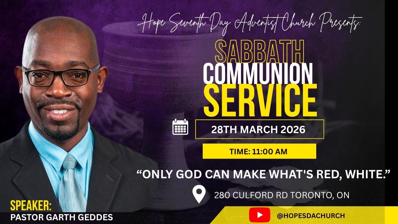 Sabbath, Mar 28, 2026 | Ps. Garth Geddes | Only God Can Make What's Red ...