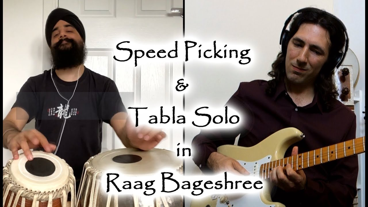 Raag Bageshree Speed Picking and Tabla Solo - Recital on Guitar ...
