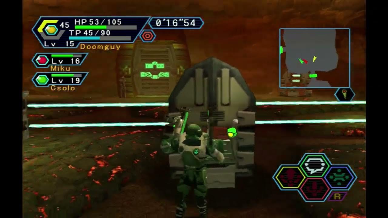 PSO Ver. 2 - Lunch Run - Caves Mission Clear - Mine Mission Fail :( - YouTube