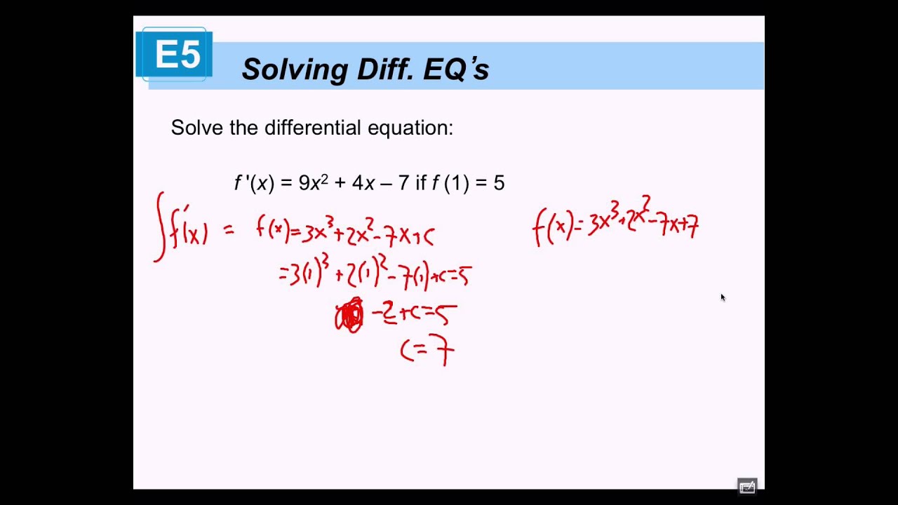 Calculus: Differential Equations - YouTube