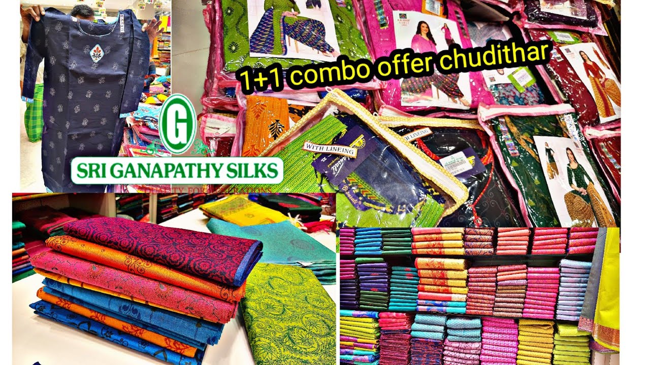 Sri Ganpathy silks coimbatore|1+1 0ffer cotton stiched chuditar ...