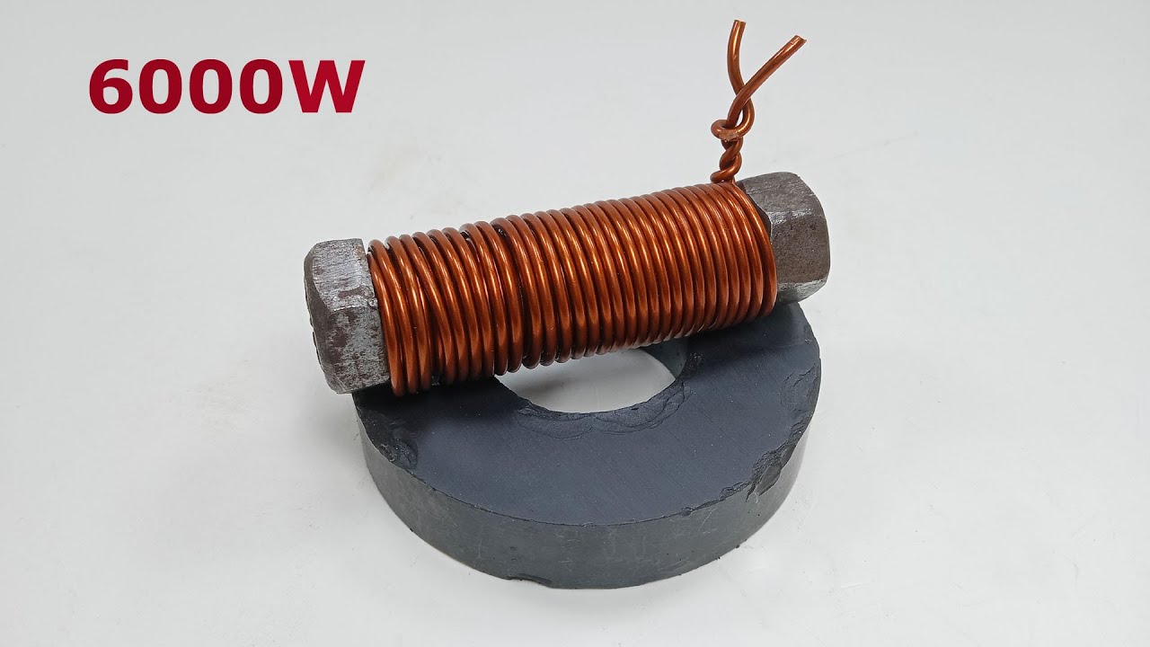 Turn a fan magnet into a high power electricity generator 230v 6000w ...