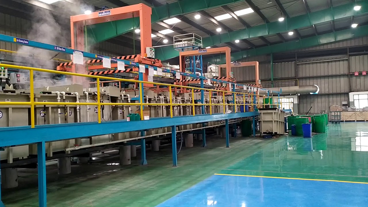 Automatic anodizing plant - YouTube