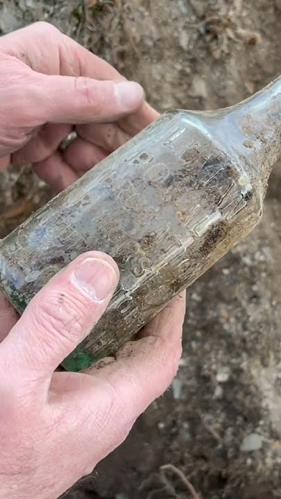 RARE Horse Cure Bottle Dug Digging Old 1800’s Bottles in City Dump Privy Dig Metal Detecting ...