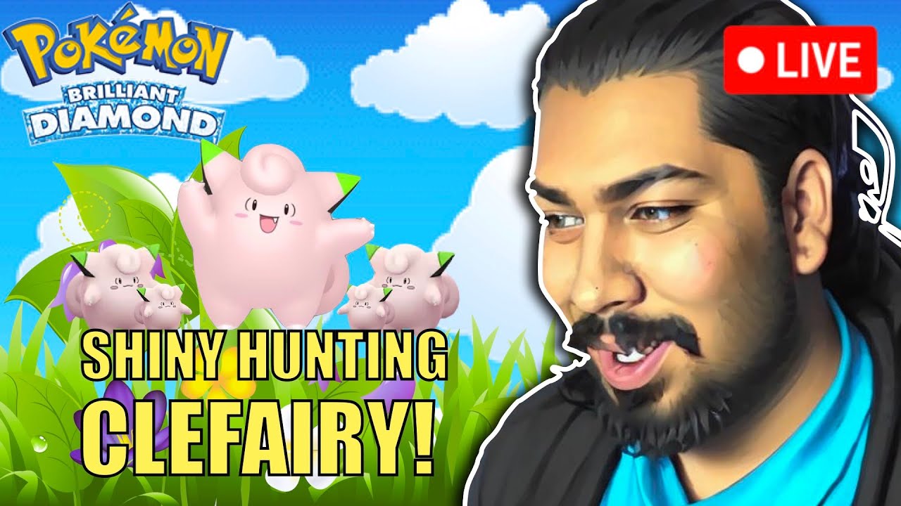 🔴 Shiny Hunting CLEFAIRY With Poké-Radar || Pokémon BDSP [LIVE] - YouTube