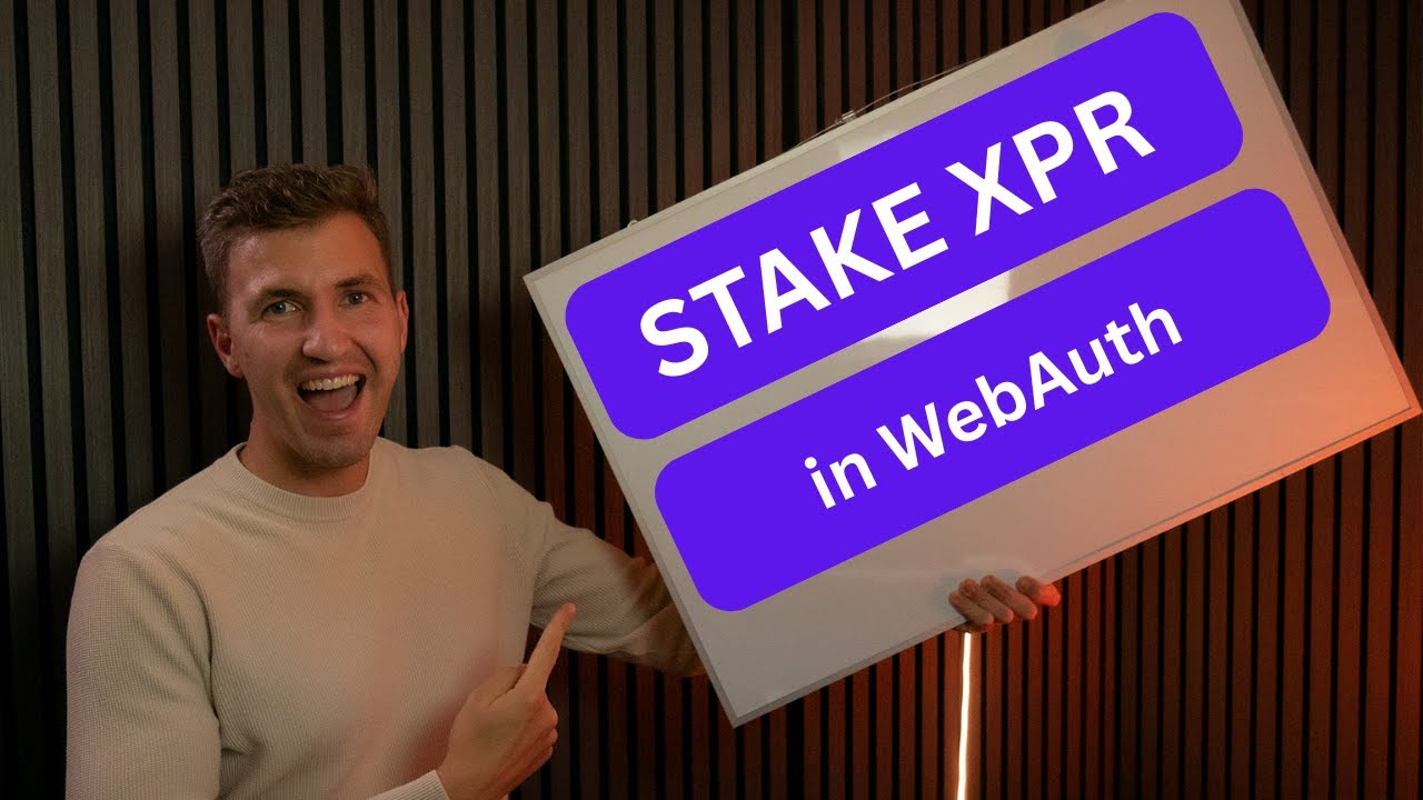 How to stake XPR in WebAuth wallet - YouTube