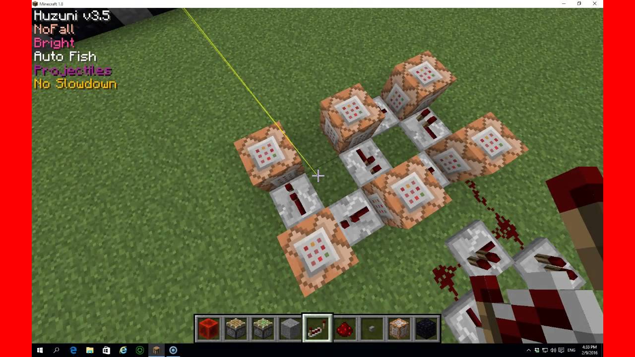 minecraft 1.8 redstone tutorial: how to make an ON/OFF clock - YouTube