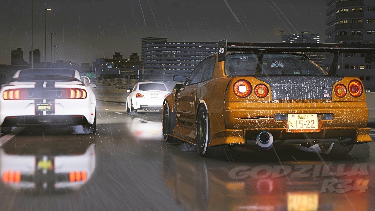 Ultimate Simulation: Nissan Skyline GTR R34 V-Spec Cutting Traffic with ...