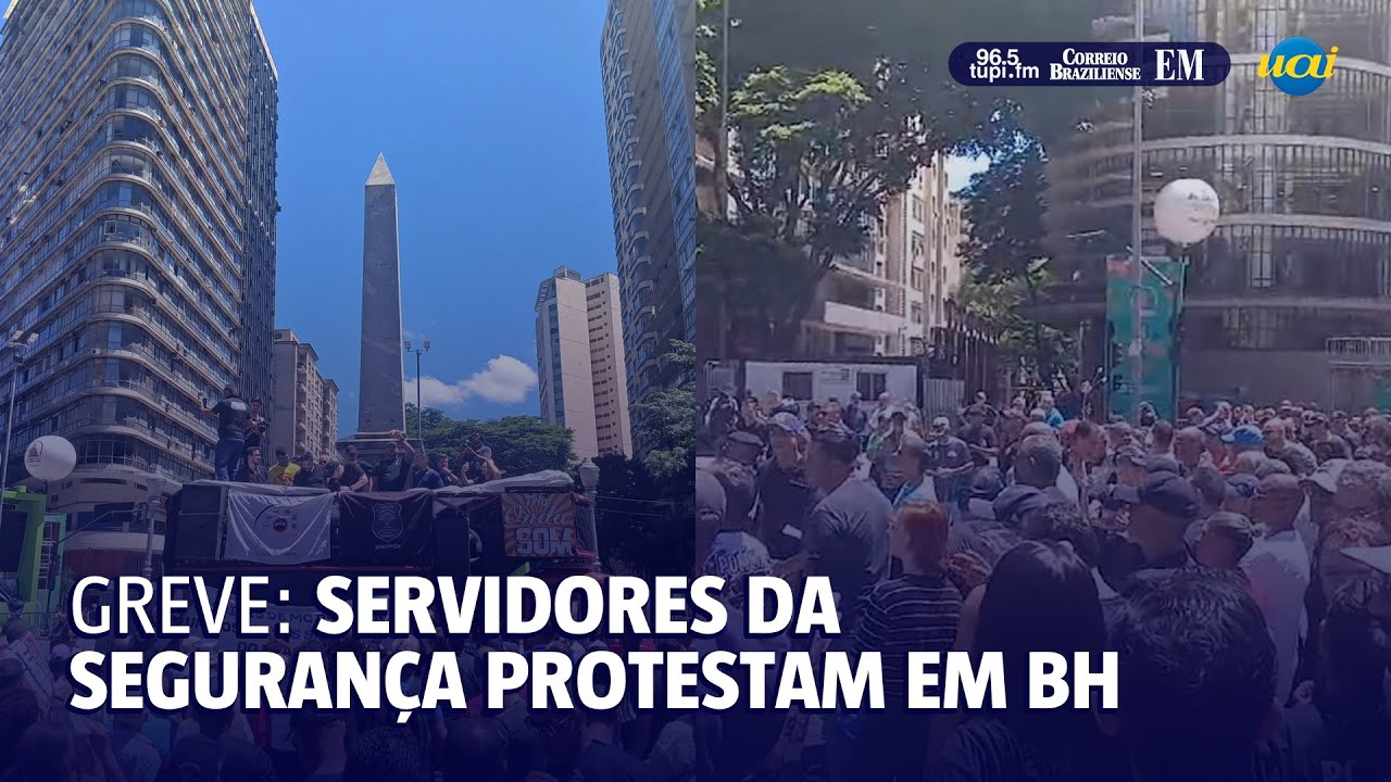Servidores da segurança pública fazem protesto contra Zema - YouTube