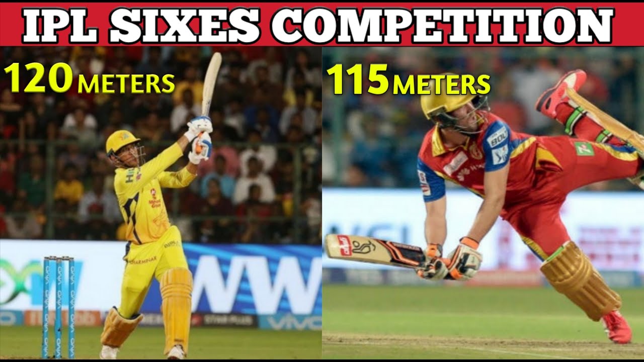 IPL- IPL sixes competition || ms dhoni ||ab de villiers || sixes ...