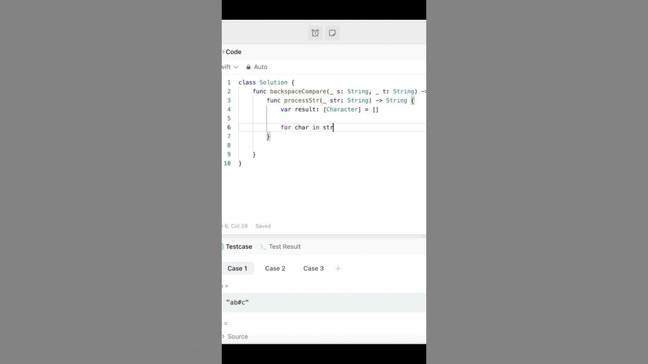 Day 8 Leetcode Problem 844 Swift Swift Leetcode Coding Swiftui 9764