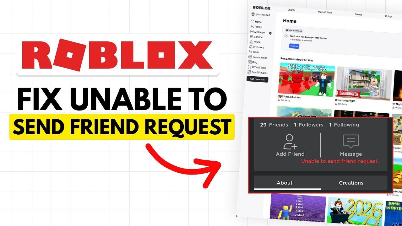 Fix Roblox Unable To Send Friend Request (2026) - YouTube