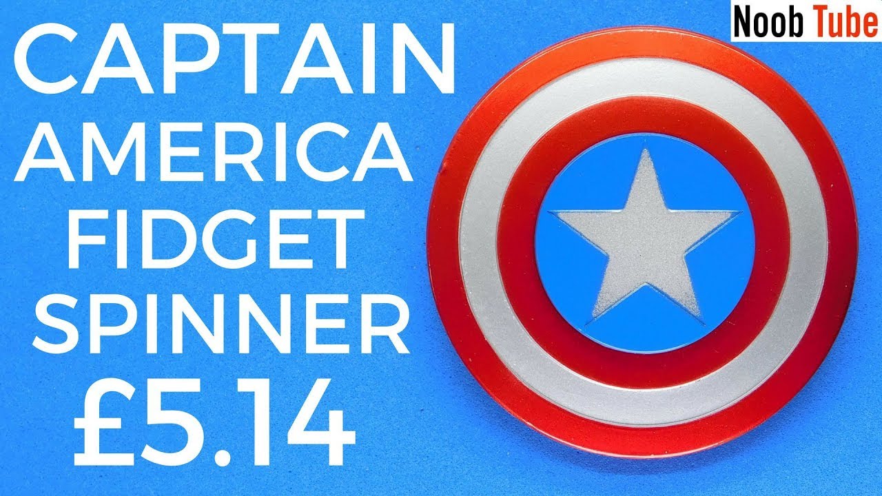Metal £5.14 Captain America Shield Fidget Hand Spinner Toy Marvel ...