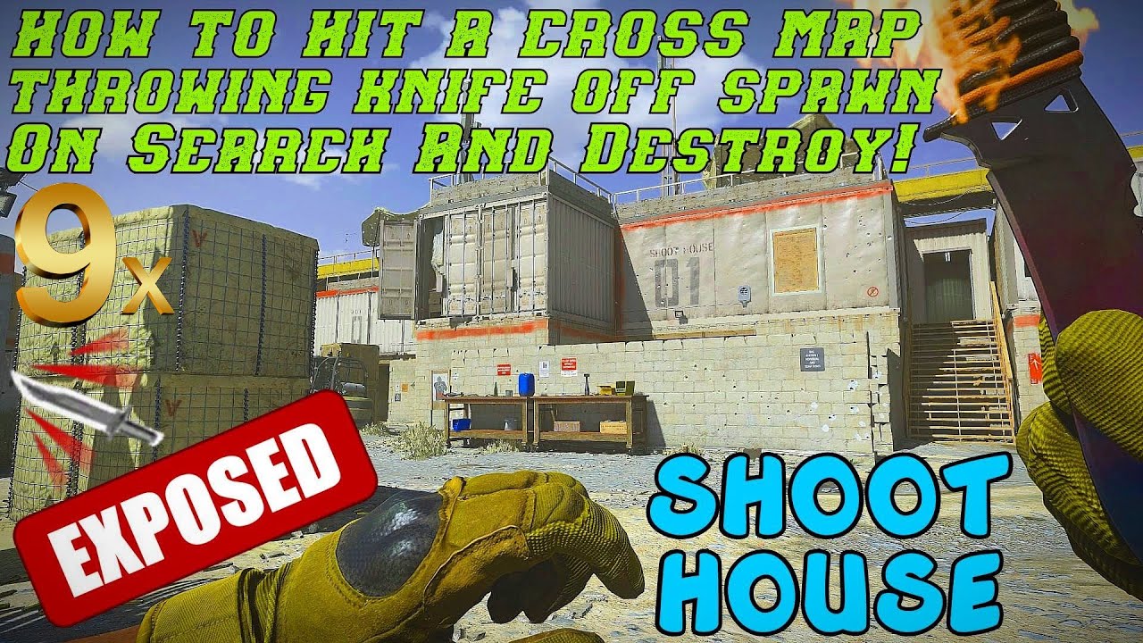 HOW TO HIT A CROSS MAP THROWING KNIFE OFF SPAWN ON SHOOT HOUSE! | Call ...