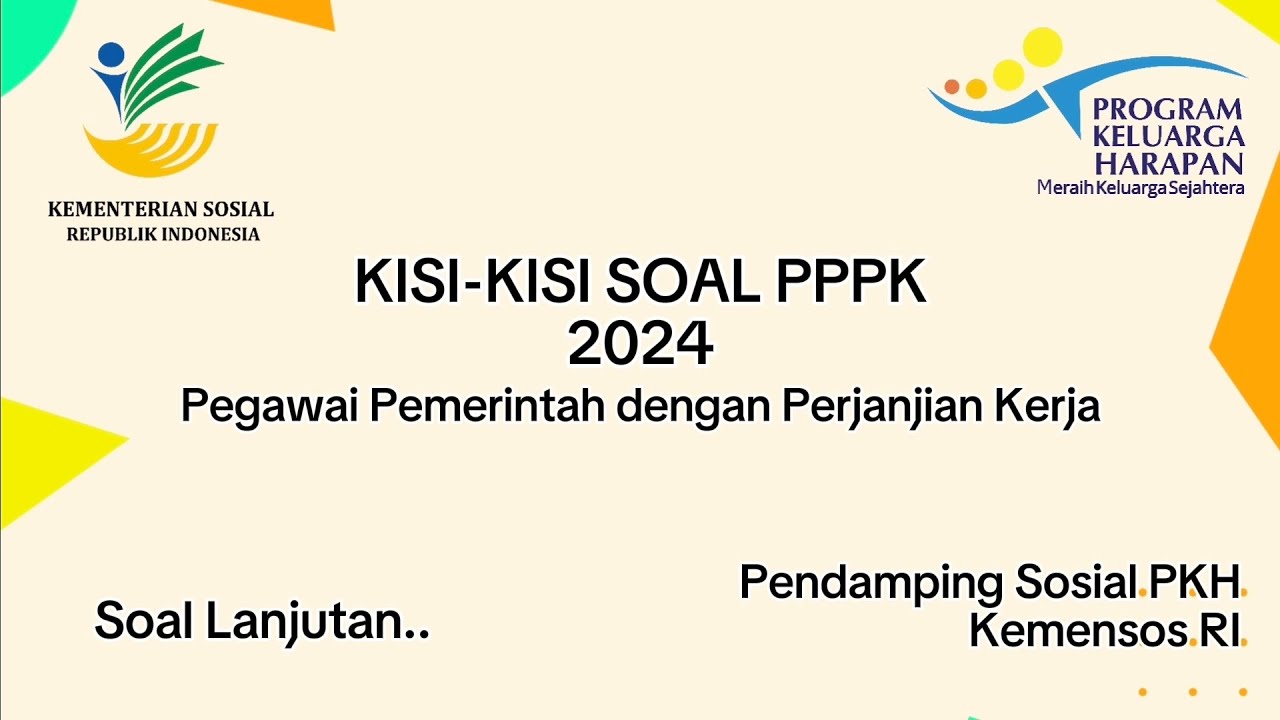 Latihan Soal PPPK Pendamping PKH 2024 - YouTube