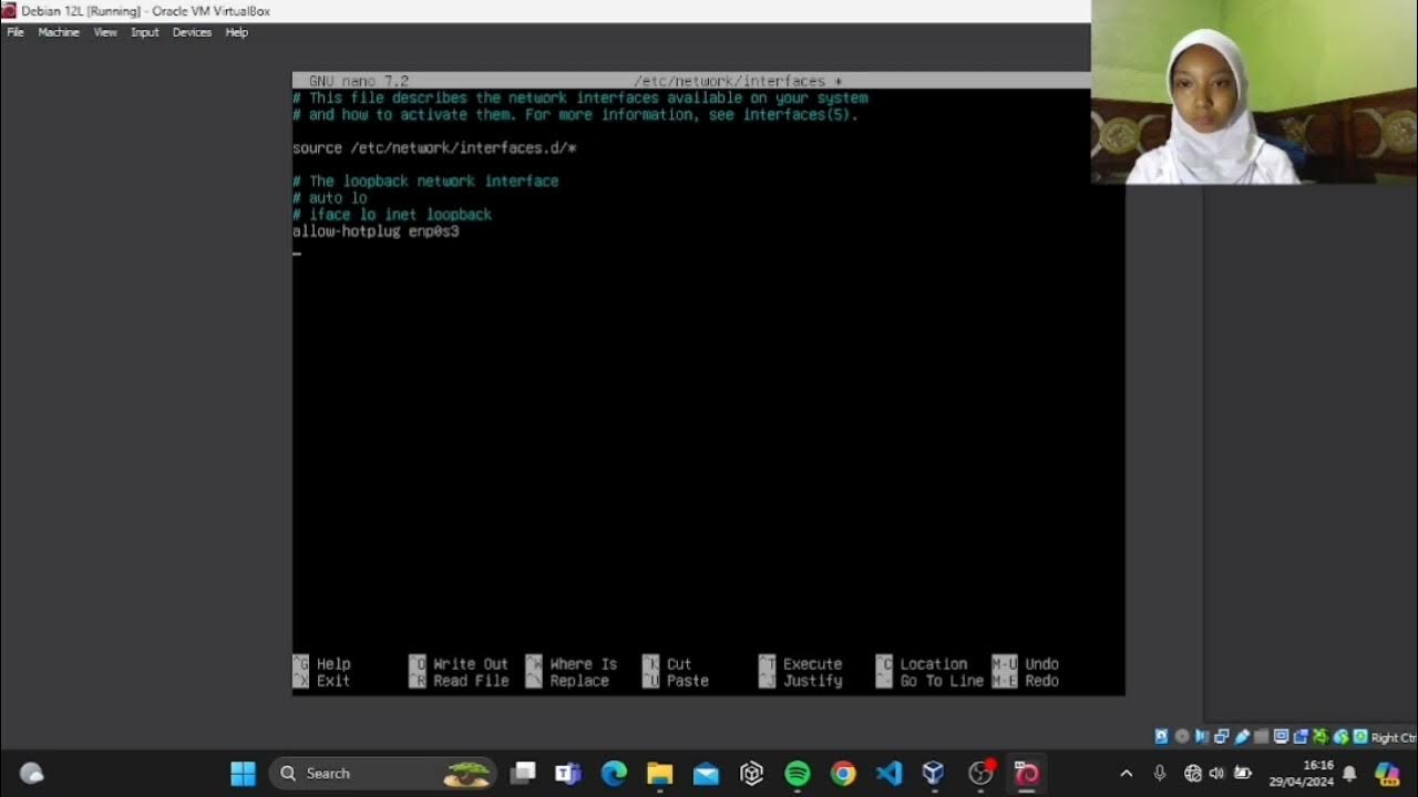 Konfigurasi IP Address Debian 12 pada VirtualBox - YouTube