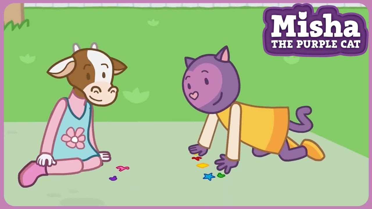 Misha The Purple Cat | English Moral Stories | 14 | Misha La Gata ...