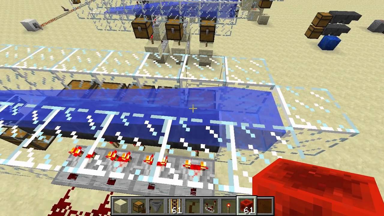 Minecraft 1.5 - Easy and Compact Item Sorting System (13w02a) - YouTube