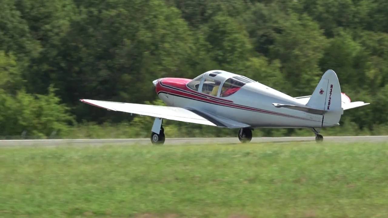 Globe Swift GC-1B, N3729K landing at CJR on 9/11/16 - YouTube