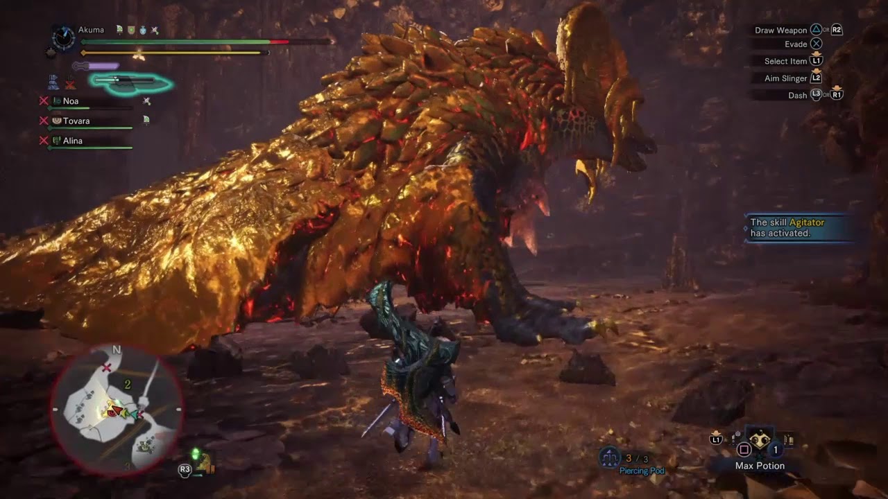 Monster Hunter: World Kt Switch Axe Upper Cut - YouTube