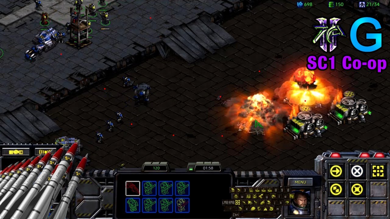 Starcraft 1 Co-op with GiantGrantGames - Terran Part 6 [Gone Nuclear ...