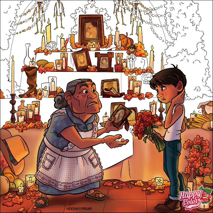 Dia de muertos | Coco | Happy Color app - YouTube