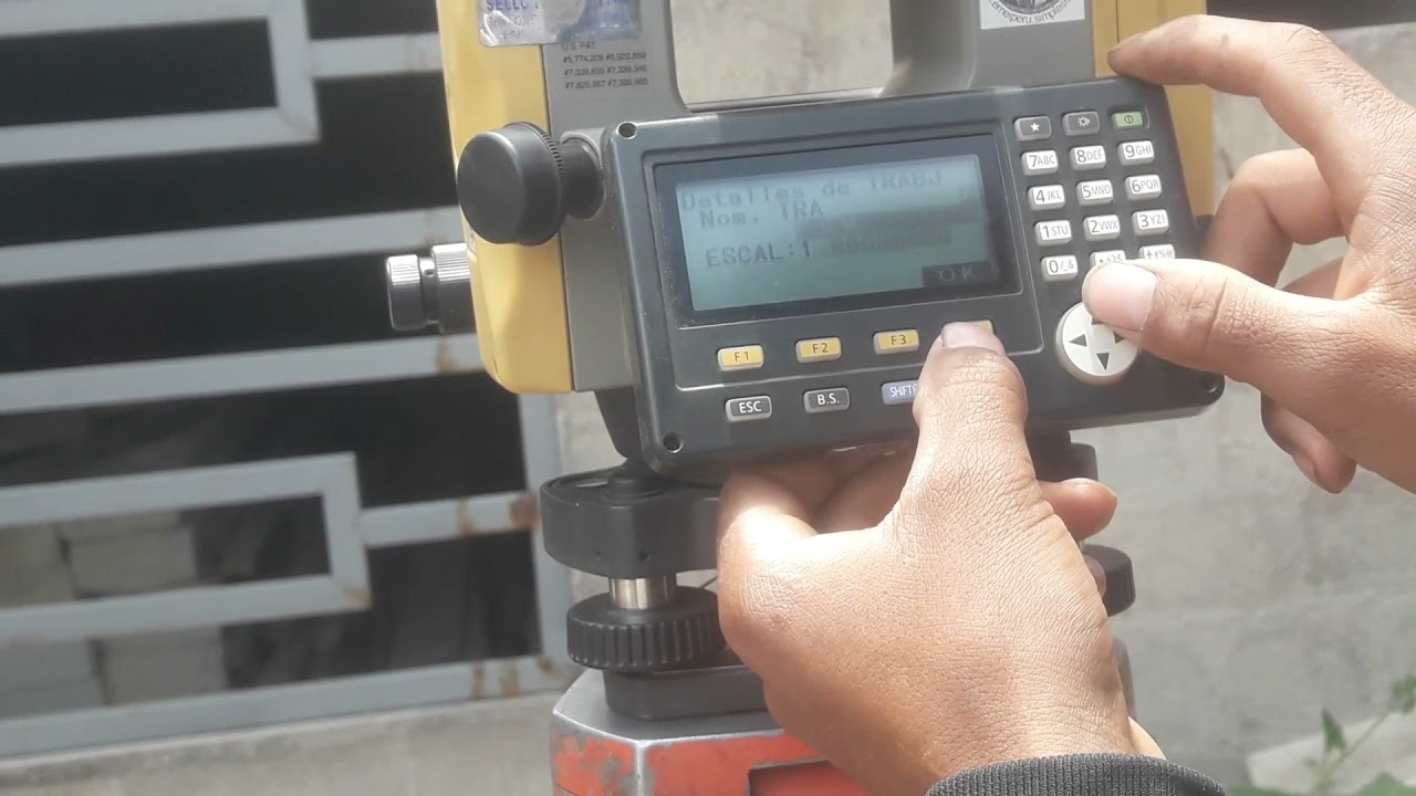 TOPCON ES 105 manejo de estacion total - YouTube