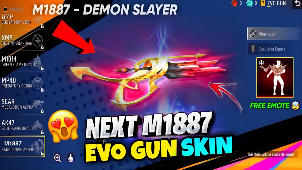 New Evo M1887 Skin Free Fire | Next Evolution Gun Skin Review | Free ...