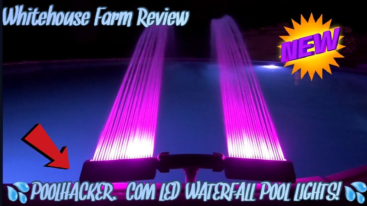 LED WATERFALL POOL LIGHTS By POOLHACKER! - YouTube