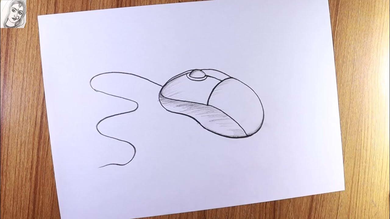 Real Time Slow Drawing Computer Mouse Step By Step Easy Draw Computer