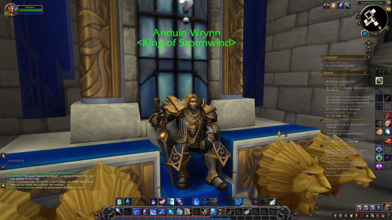 WoW - King Anduin Wrynn (Location) - Love is in the Air 2022 Event A ...